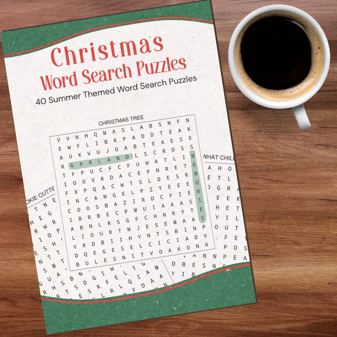 Christmas Word Search Puzzle Book – Back Porch Printables